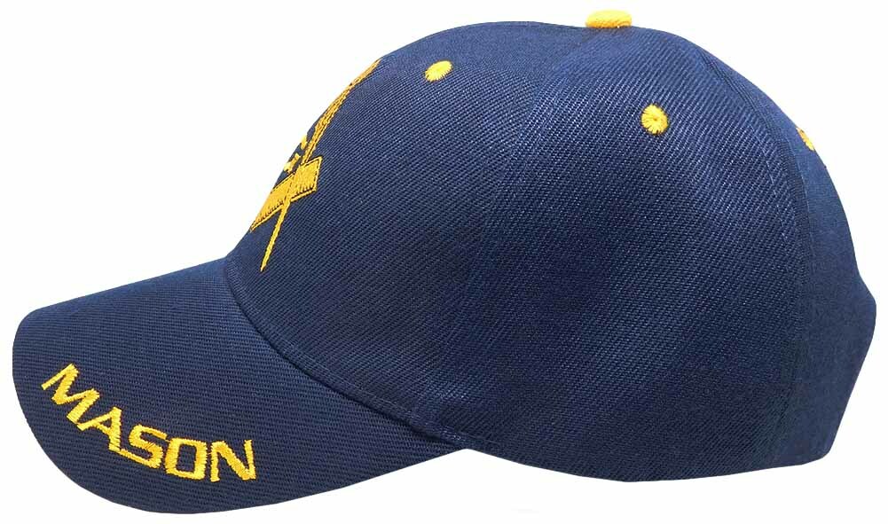 NAVY BLUE EMBROIDERED ADJUSTABLE HAT mason masonic baseball cap | eBay
