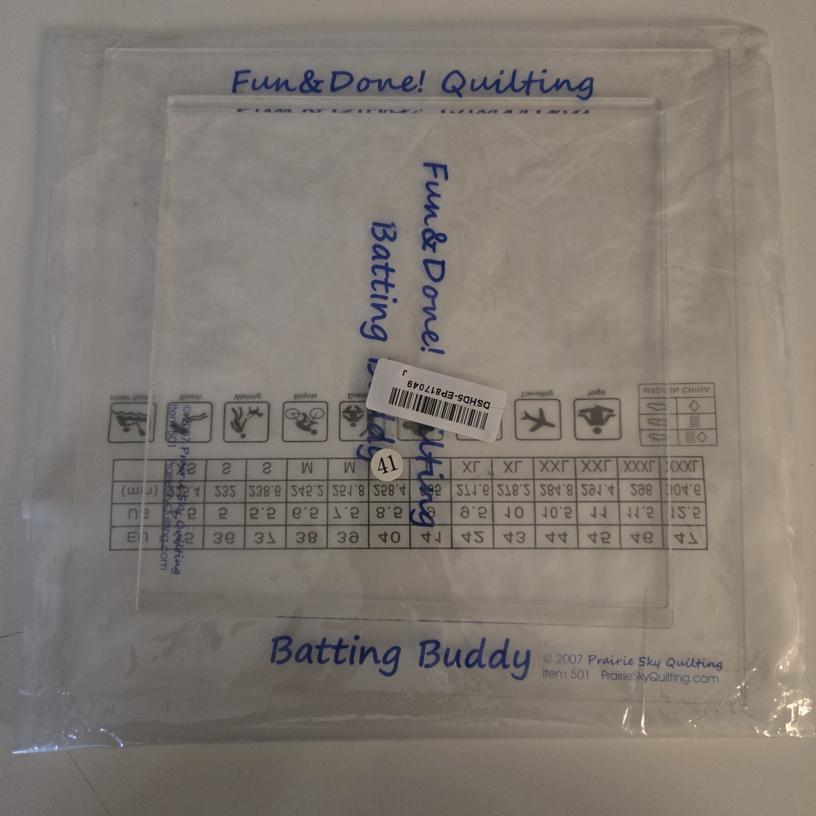 Batting Buddy 2 Piece Template Set Fun & Done Lucite Quilting Ruler ...
