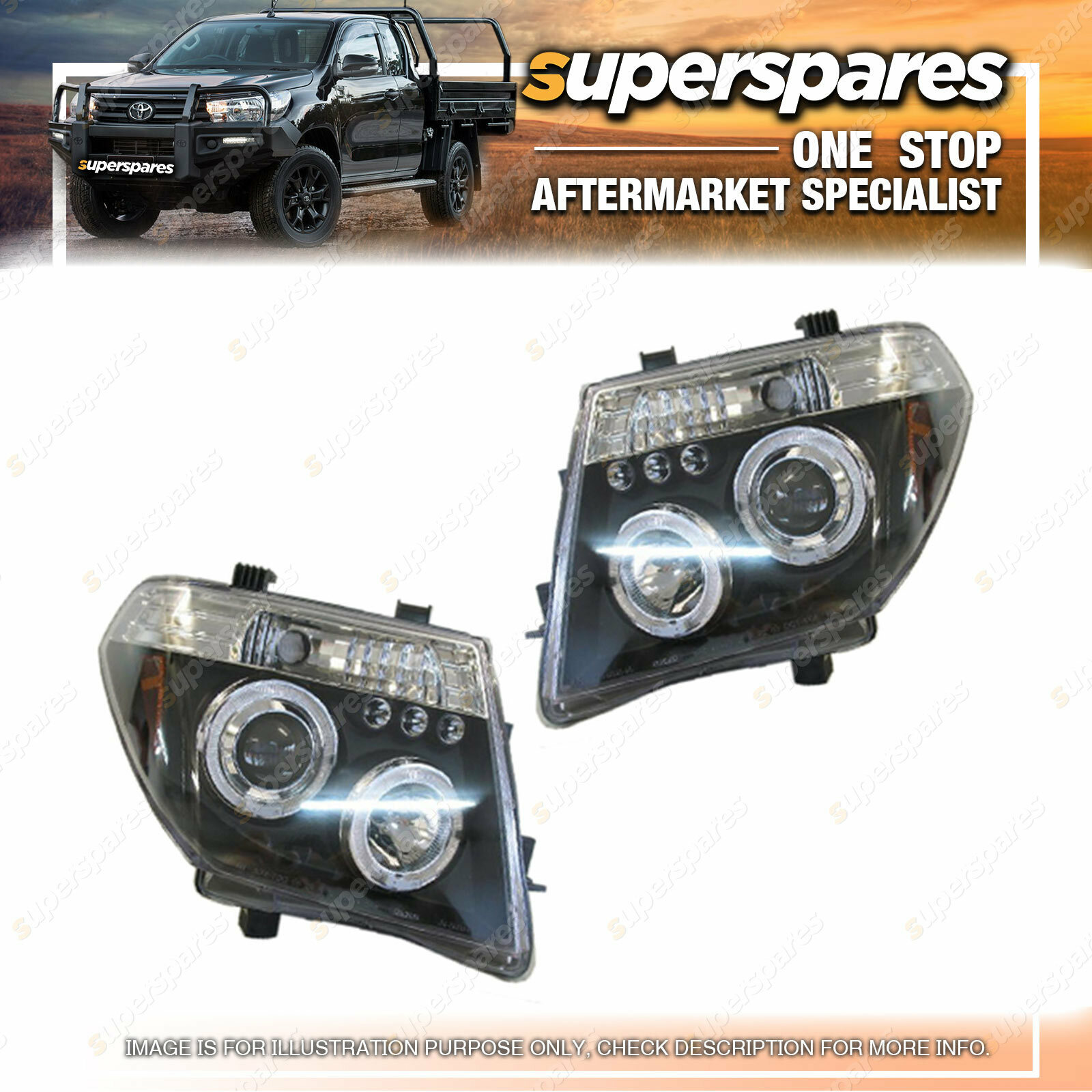 Superspares Headlight Kit for Nissan Pathfinder R51 07/2005 - 04/2010 ...