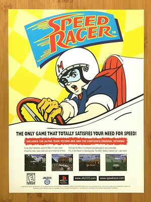 Speed Racer PS1 Playstation 1 1998 Vintage Print Ad/Poster Official ...