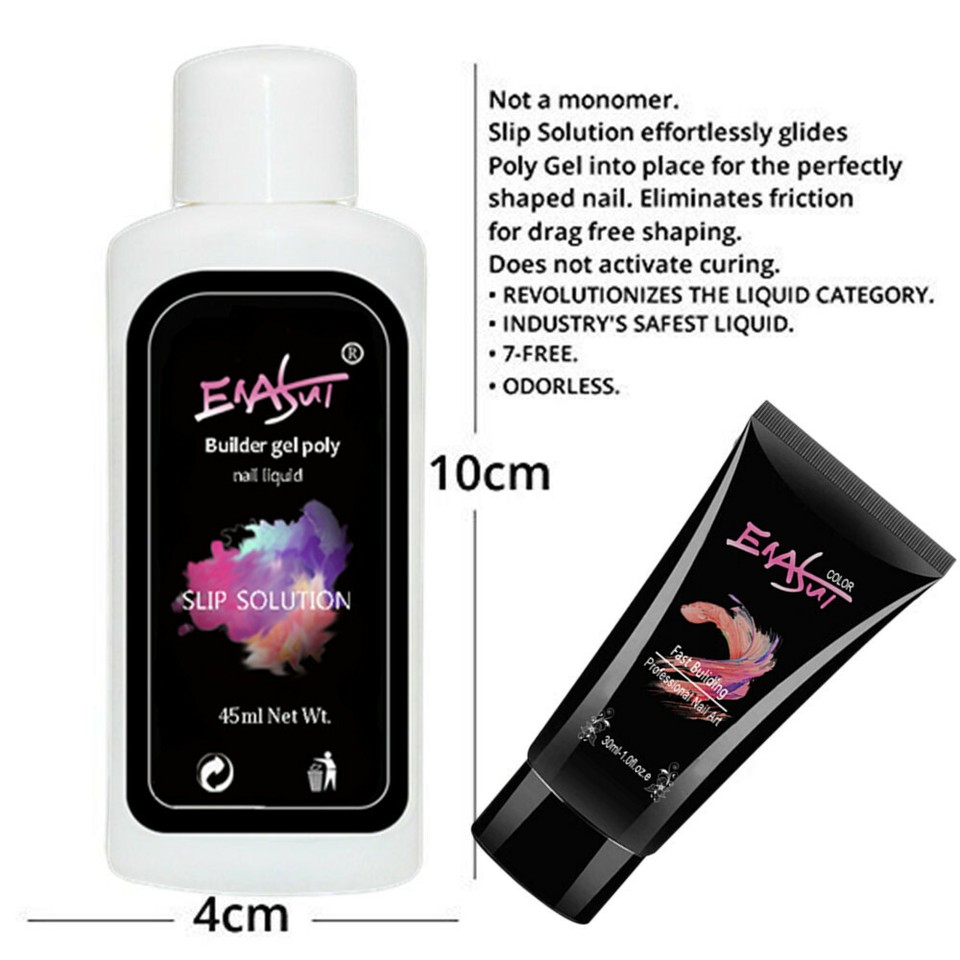 12Pcs Gel Poly Builder Set Quick Nail Extension Gel Base/Top Coat Slip ...