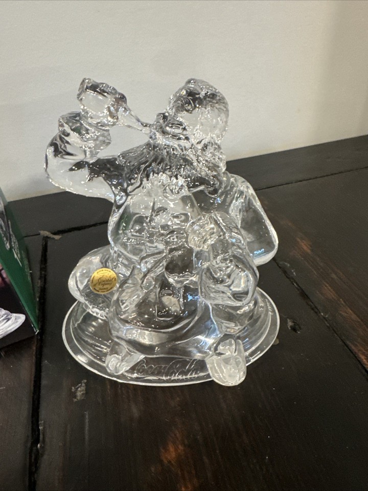 1999 Coca-Cola Santa Figurine Lead Crystal with Box 26102049693| eBay