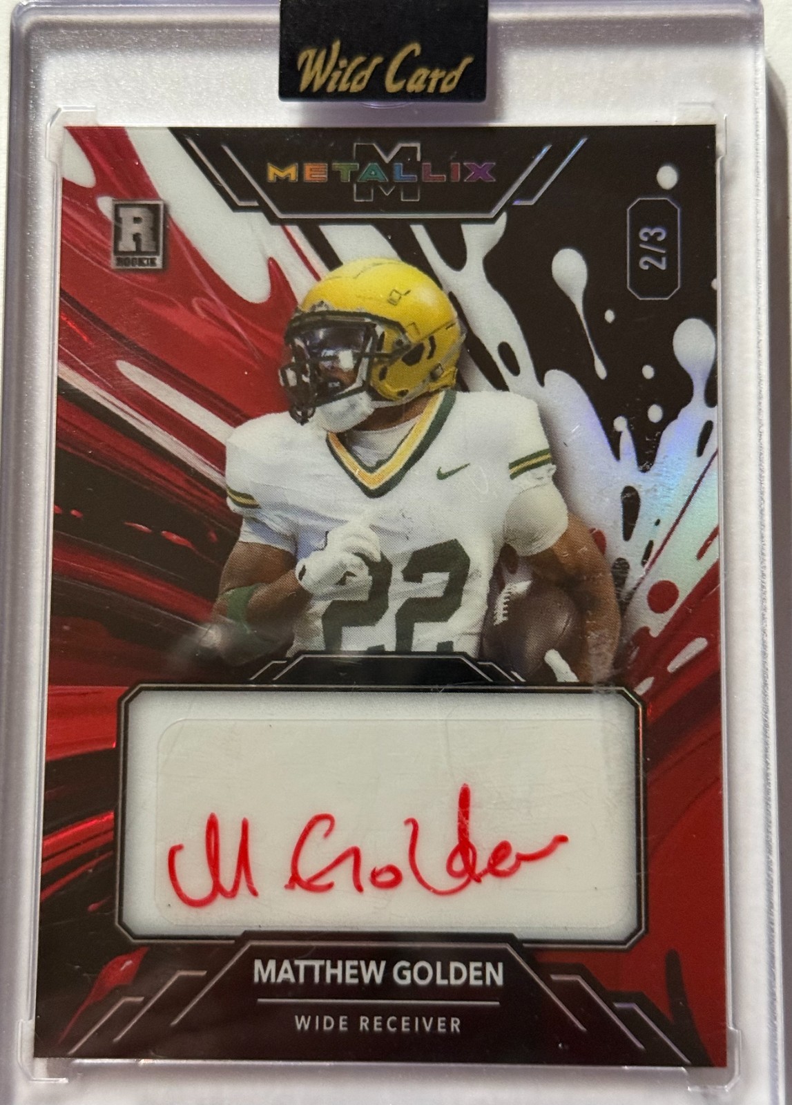 🔥 Matthew Golden Autographed Rookie Card 2025 American Metallix 2/3 ...