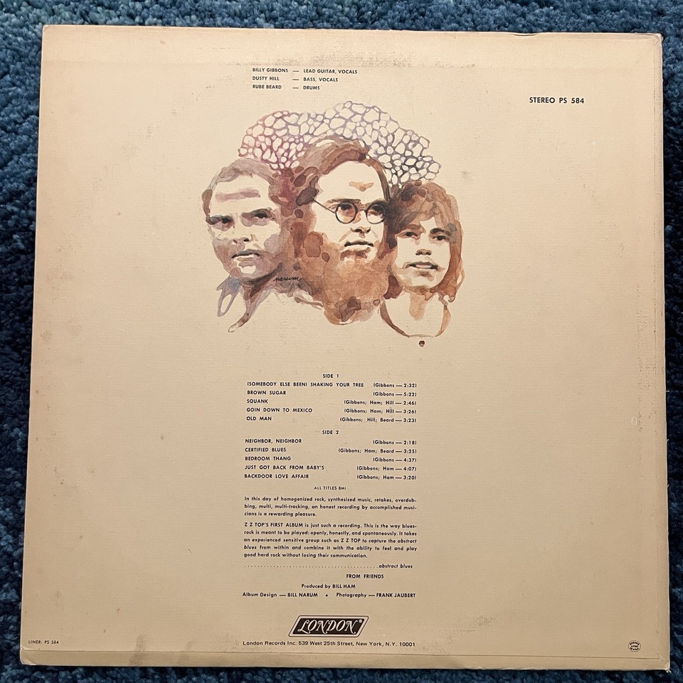 ZZ Top~ZZ Top's First Album~Original First Pressing~OG London Labels ...