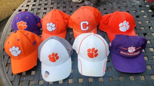 VTG Lot 8 CLEMSON TIGERS Ball Cap Hats Strap Snap Backs GO TIGERS all ...