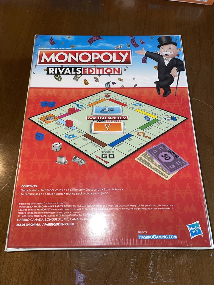 Monopoly Rivals Edition | 2 Player Game | Hasbro Gaming | Brand New ...