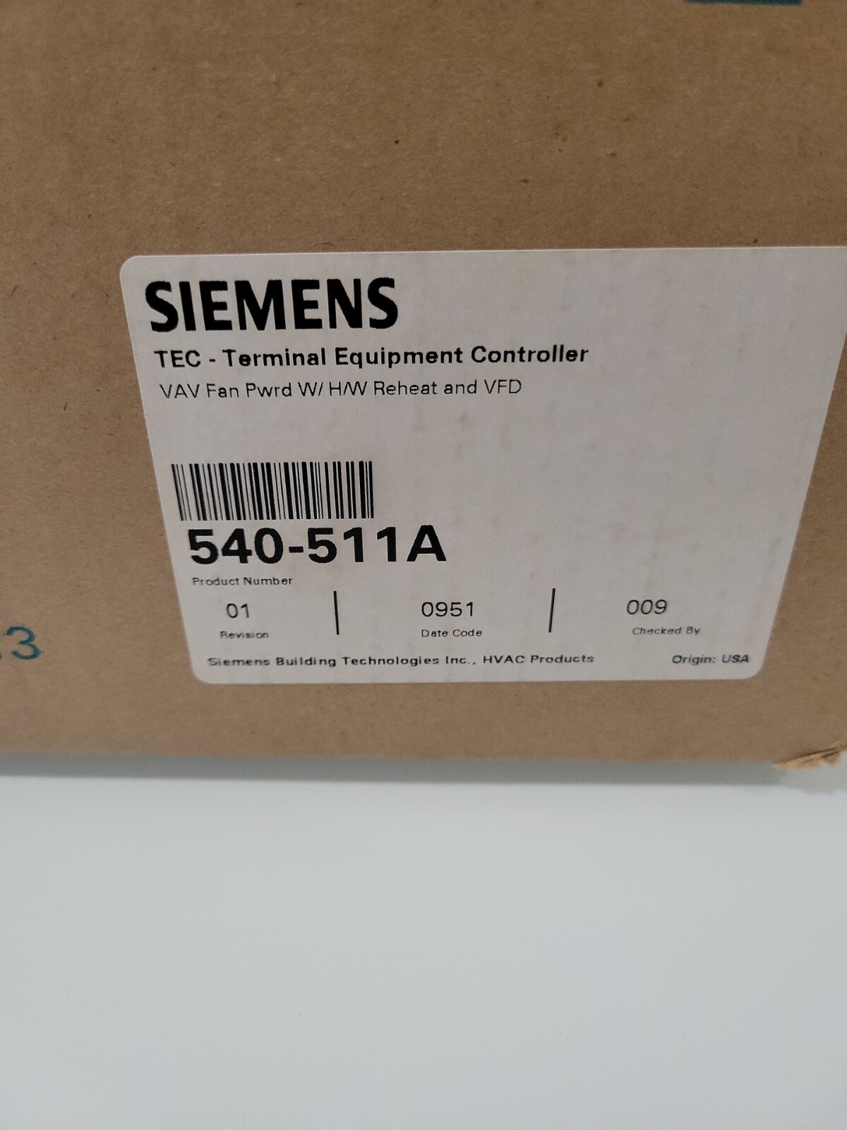 Siemens 540-511A TEC Terminal Equipment Controller | eBay
