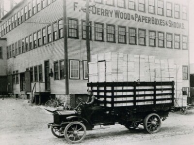 White Trucks NEW METAL SIGN: Derry Wood & Paper Box Factory with Truck ...
