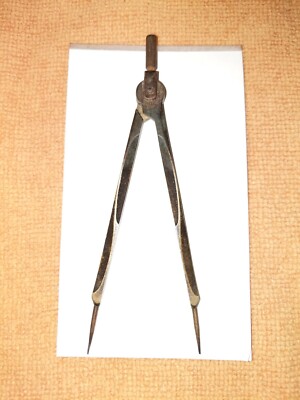 Antique scientific instruments: Early Brass Dividers or measuring tool ...