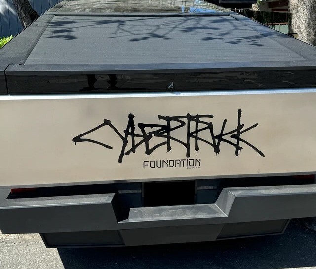 Cybertruck Tailgate Graffiti Foundation Logo Vinyl Decal for Tesla ...