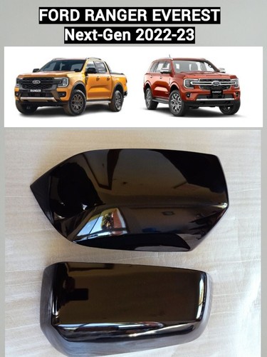 Ford Ranger Next-Gen "GLOSS BLACK" MIRROR COVER RAPTOR WILDTRAK XLT XL ...