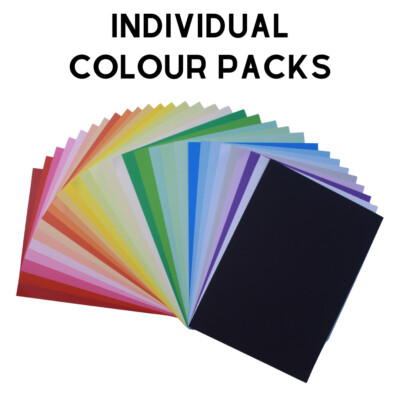 A4 Coloured Card 160gsm assorted pack sizes • 31 colours to choose from ...
