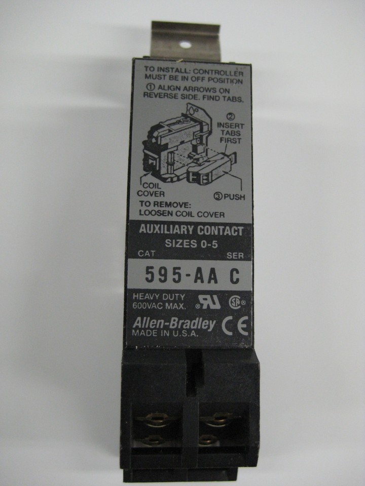 ALLEN BRADLEY 595-AA SER.C AUXILIARY CONTACT NSNP 71122 | eBay