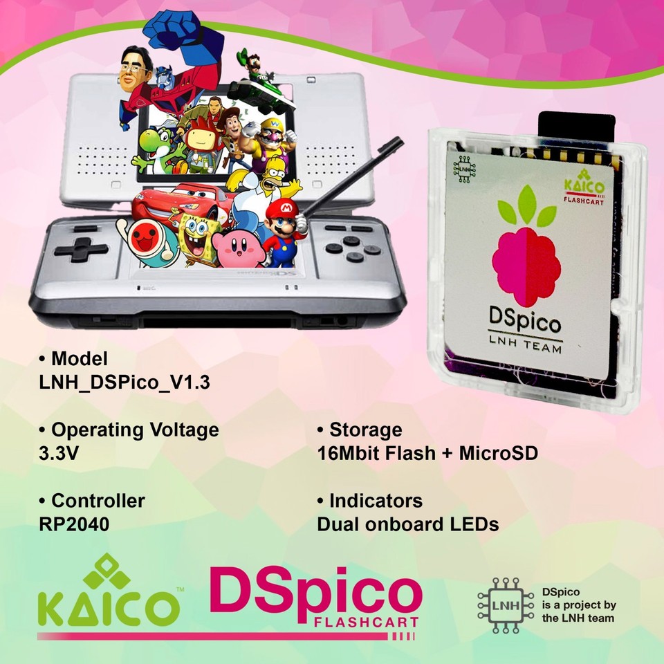 Kaico DSPico DS Flash Cart / Flash Card (R4 Upgrade) for Nintendo DS ...