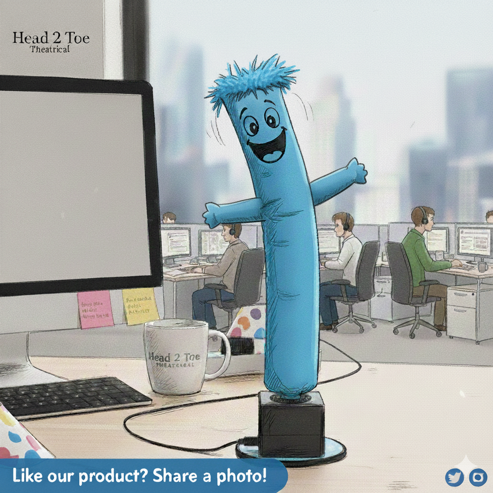 Poen Mini Wacky Waving Inflatable Tube Guy desktop party air dancer ...