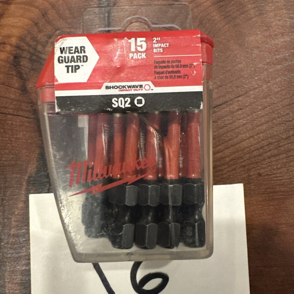 MILWAUKEE 48-32-5010 2" LONG SQ2 BRAND NEW PACK 15 IMPACT BITS Lot16 | eBay
