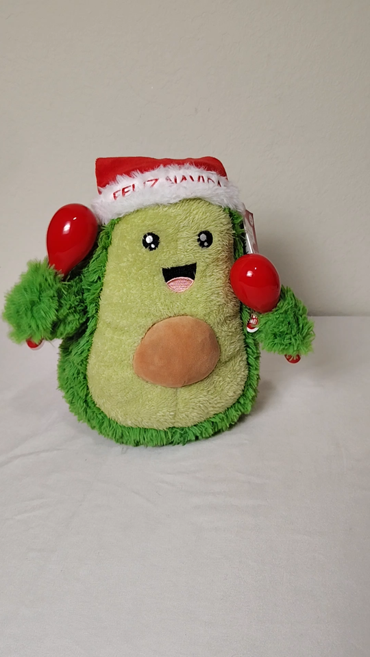 Holiday Time Animated Singing Feliz Navidad Dancing Avocado Plush | eBay