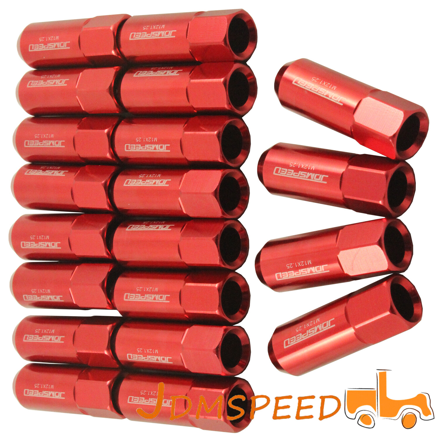 Red Aluminum Extended Tuner Lug Nuts Lugs For Wheels/Rims 20pcs 60mm ...