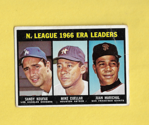 1967 Topps NL ERA Leaders #234 Sandy Koufax Juan Marichal GOOD FREE ...
