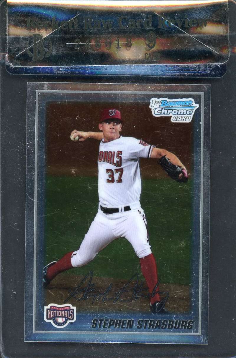 2010 bowman chrome prospects #bcp1 STEPHEN STRASBURG rookie card (BGS ...
