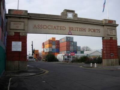 Photo 6x4 Dock gate 8 Southampton A stack of containers inside the ...