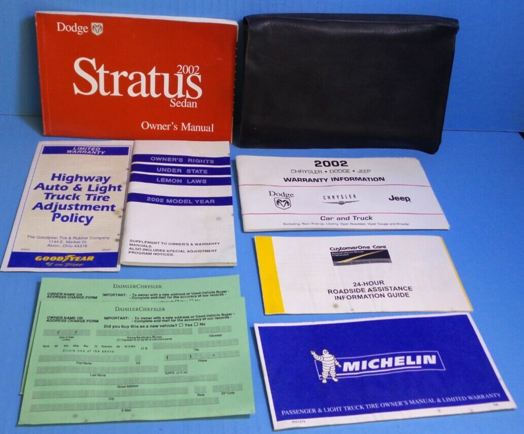 02 2002 Dodge Stratus Sedan owners manual | eBay