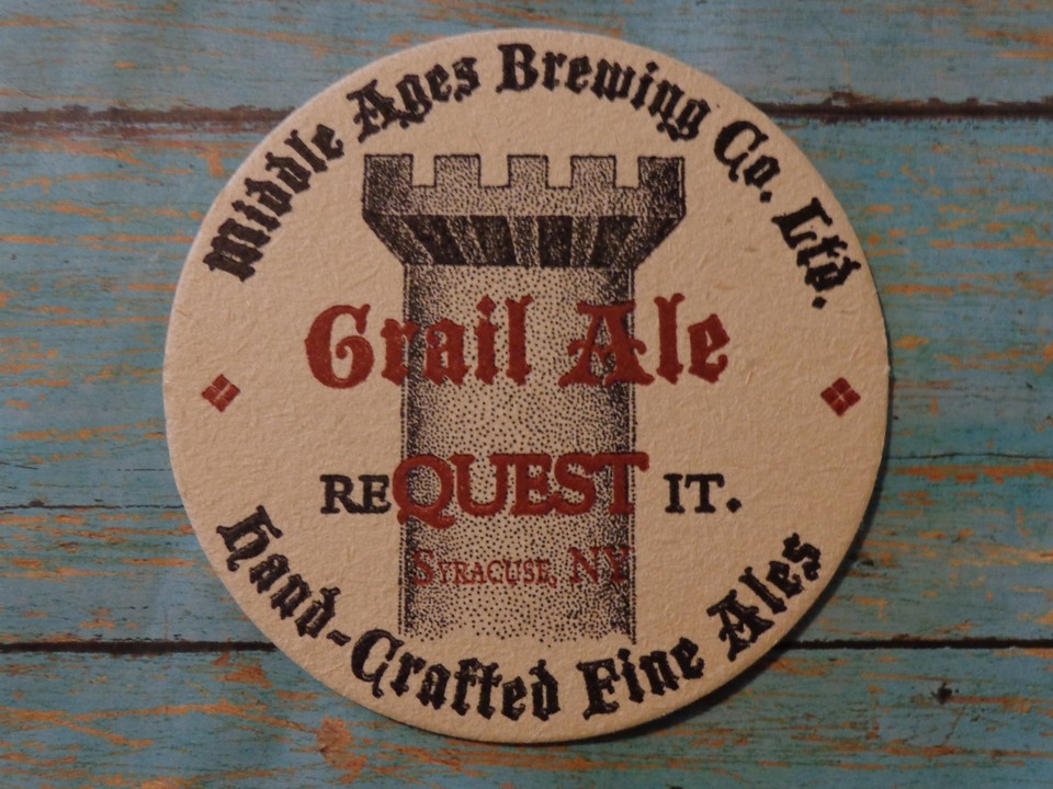 Beer Coaster: MIDDLE AGES Brewing Co Grail Ale, ReQUEST it! ~ Syracuse ...