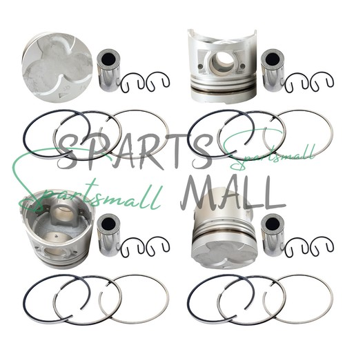 4PCS Piston + Piston Rings For Mitsubishi 4D56 4D56T Engine MD050011 ...