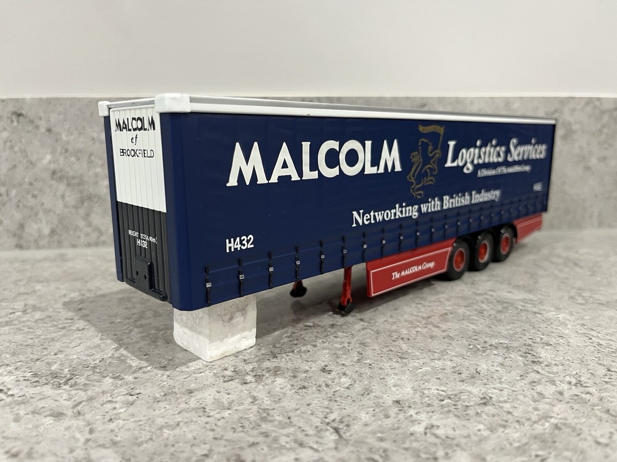 Malcolm Logistics Logo Corgi Volvo FH + Super Curtainside Trailer