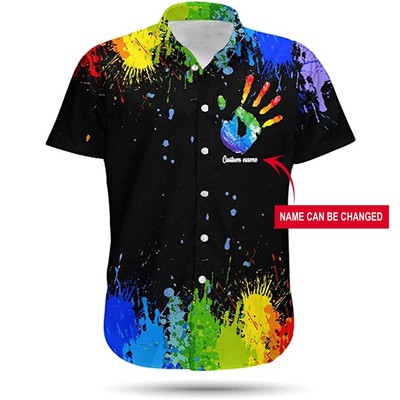 LGBT Custom Name Aloha Hawaiian Shirts For Summer Personalized Hand ...