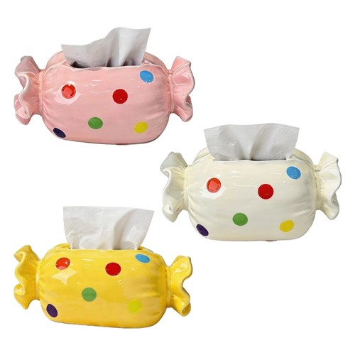 Candy Tissue Holder for Home Tables with Pull Up Slot Paper Towel Box ...