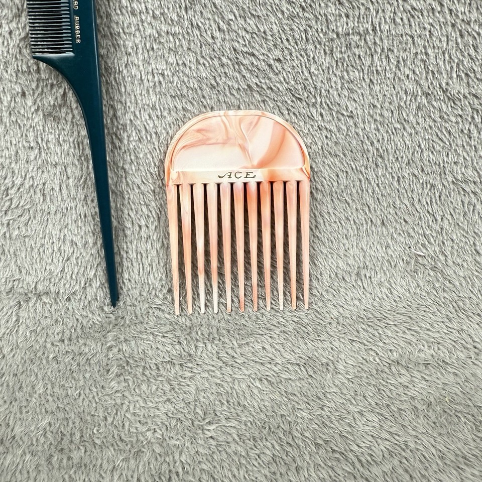 Vintage Ace Comb Pick 60s 70s 80s Retro Lift Hairdresser Pink MCM | eBay