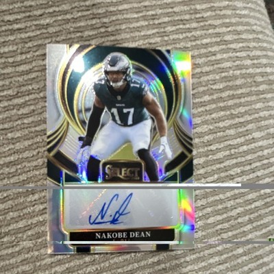 Panini Select Football 2025 Nakobe Dean SIP-NDN Prizm Autograph Eagles ...
