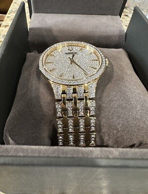 Bulova Phantom Swarovski Crystal 40mm Yellow Gold-Tone Stainless Steel ...