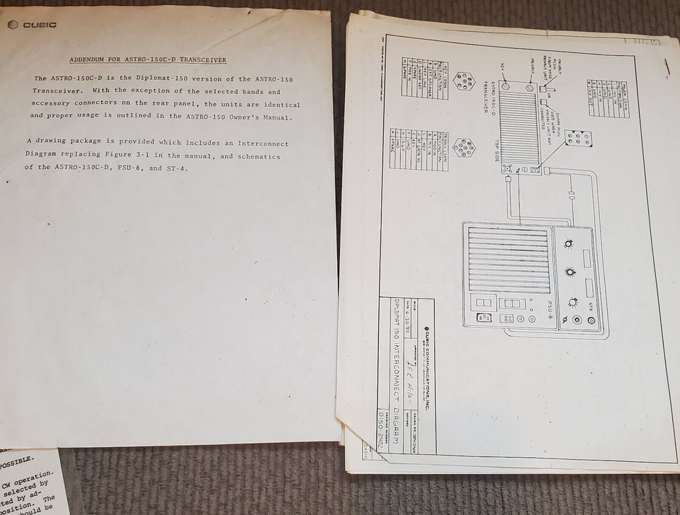Cubic Communications Diplomat 150 C-D Ham Radio Set Transceiver ...