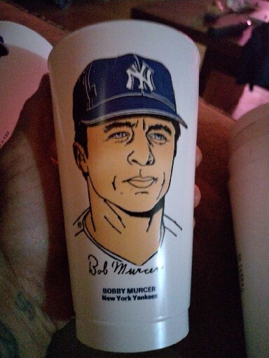 Vintage 70s 7 Eleven 7-11 Bobby Murcer New York Yankees Plastic Slurpee ...