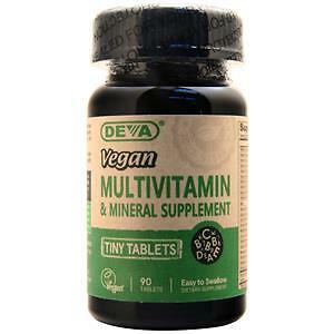 Deva Nutrition Vegan Multivitamin & Mineral Supplement - Tiny Tablets ...