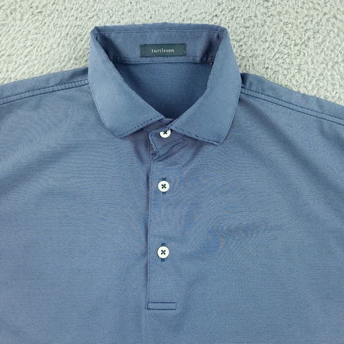 Turtleson Polo Shirt Mens Medium Blue Golf Activewear Outdoor Casual ...