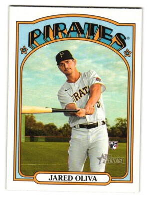 2021 Topps Heritage # 644 Jared Oliva Pittsburgh Pirates Rookie | eBay