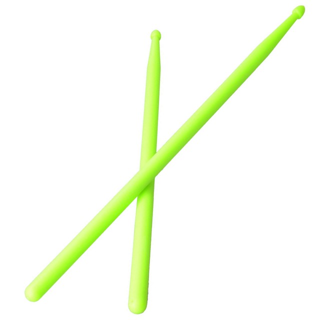1 Pair 5a Nylon Lime Green Plastic Stick Drum Sticks Fitness Exercise ...