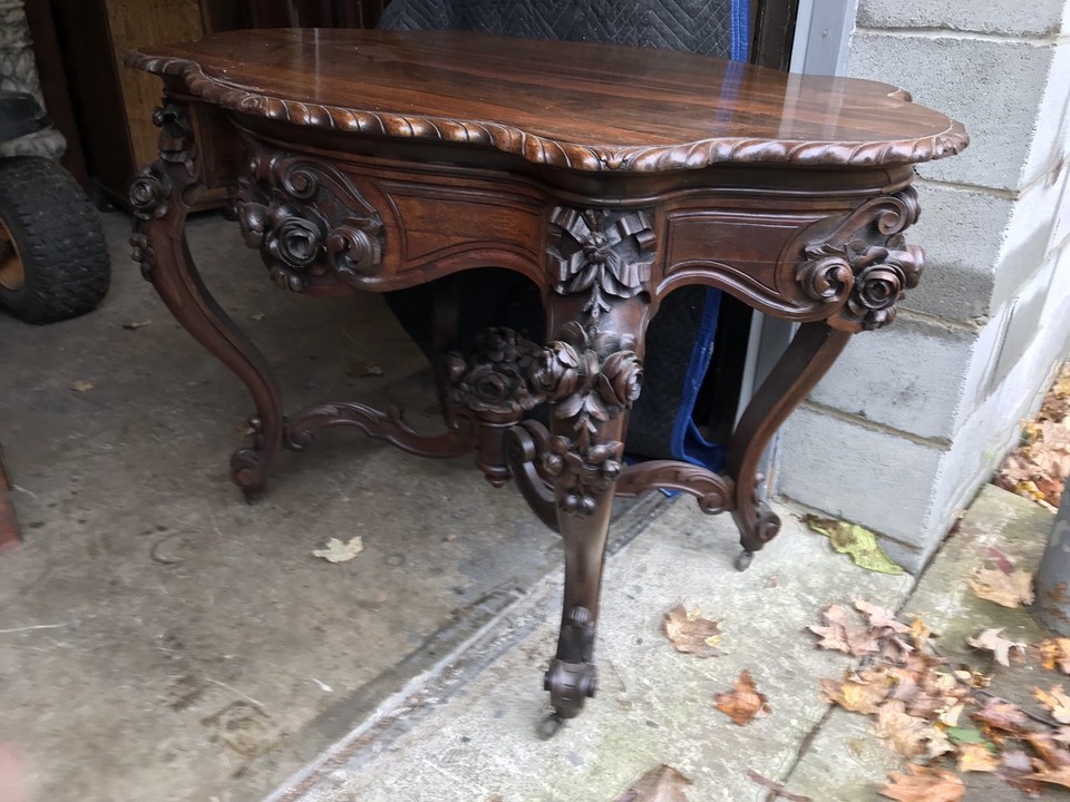 ROSEWOOD CARVED ROCOCO TABLE, ALEXANDER ROUX | eBay