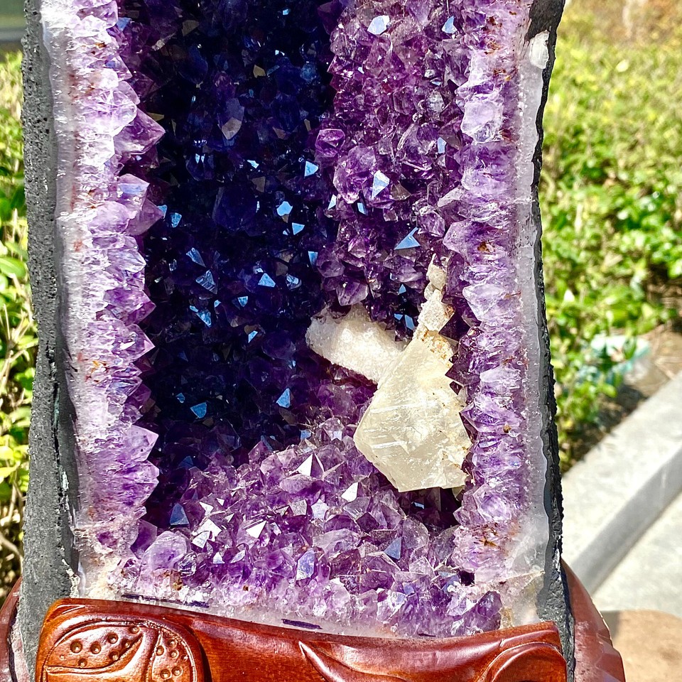 43.56LB Natural Brazilian Amethyst Crystal Cave Stone Cluster Quartz ...