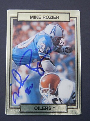 Mike Rozier 1990 Oilers Action Packed Signed #100 | eBay