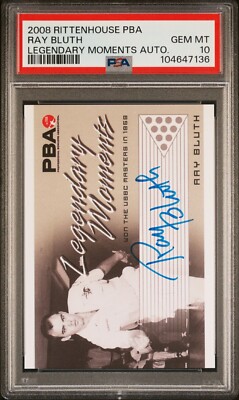 2008 Rittenhouse PBA Legendary Moments Ray Bluth PSA 10 Auto | eBay