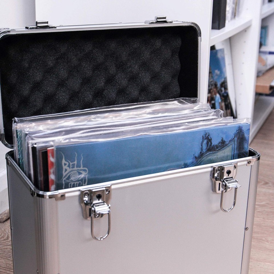 Vinyl Case LP Storage Box 12" Vinyl Storage Heavy Duty Record Case ...