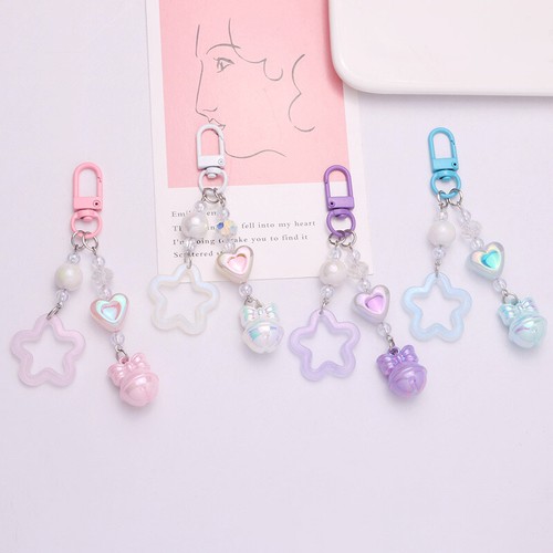 Pentagram y2k Star Keychain Cute Charm Key Ring Handbag Lanyard Accessories | eBay