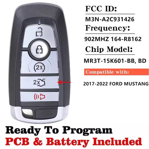 Replacement for FORD MUSTANG 2017-22 smart keyless entry remote fob ...