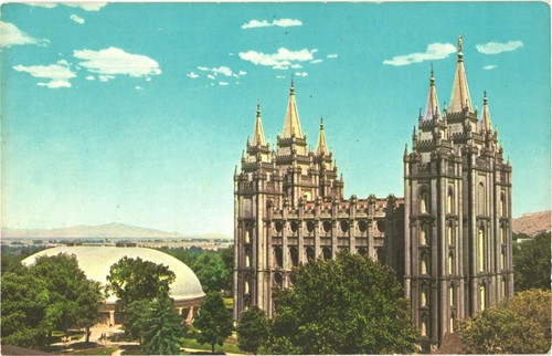 Famous Buildings Of Mormon Church, Temple Square, Salt Lake City, Utah ...