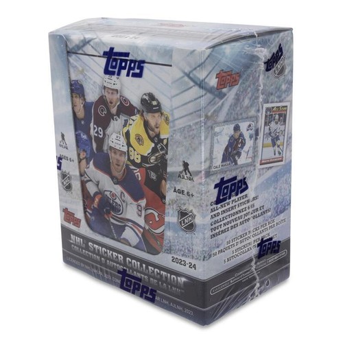 2023-24 NHL Topps Hockey Stickers Collection Factory Sealed Box 50 ...