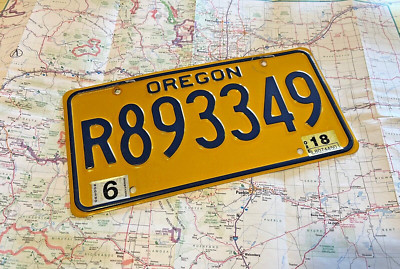 Oregon RV plate R893349 Very nice condition 2018 tags | eBay